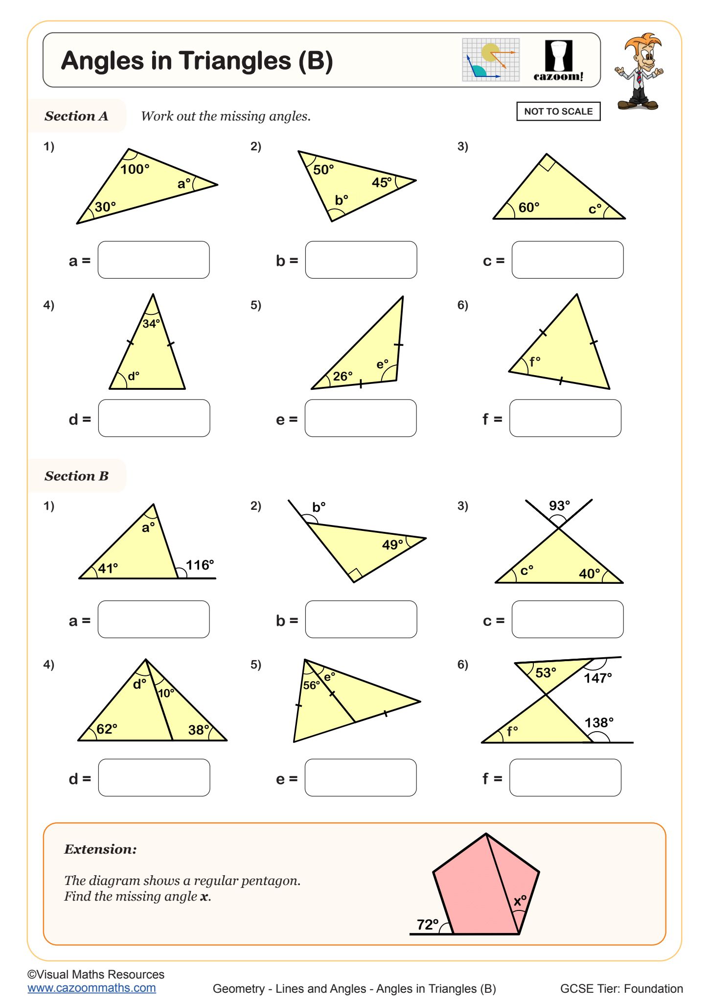 Angles Around a Point Worksheet | Fun and Engaging Year 7 and Year 8 Geometry Worksheet